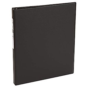 Avery Economy 3 Ring Binder, 0.5" Round Rings, 1 Black Binder (03201)