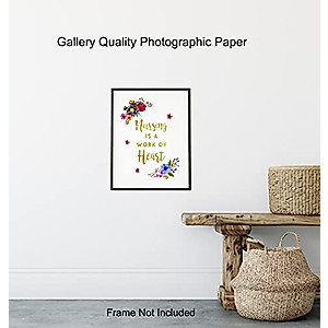 Nurse Wall Art Decor Poster - Appreciation Gift for Registered Nurse Practitioner, RN, Physician Assistant, PA, LPN, LVN, RNA, CNA - Medical Decoration for Hospital, Doctor Office - 8x10 UNFRAMED