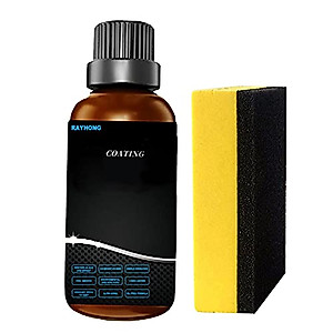 DETTELIN Auto Plastics Parts Refurbishment Agent | 50mL Car Interior Plastics & Leather Restorer, Auto Refurbishment Cleaning Agent Car Cleaner with Sponge