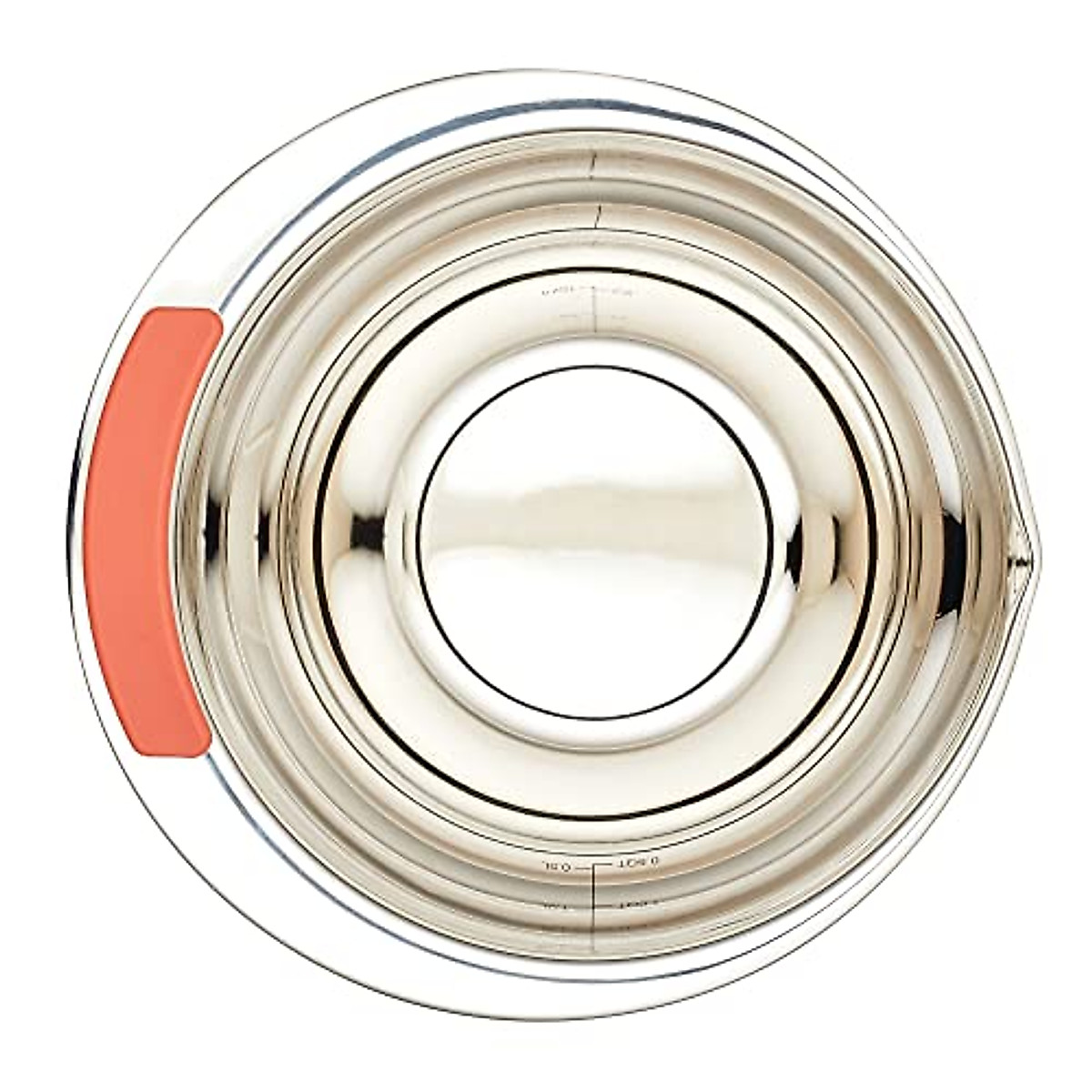 Ayesha Curry Kitchenware Pantryware Stainless Steel Nesting Mixing Bowls Set, 3 Piece, Silver with Color Accent Handles