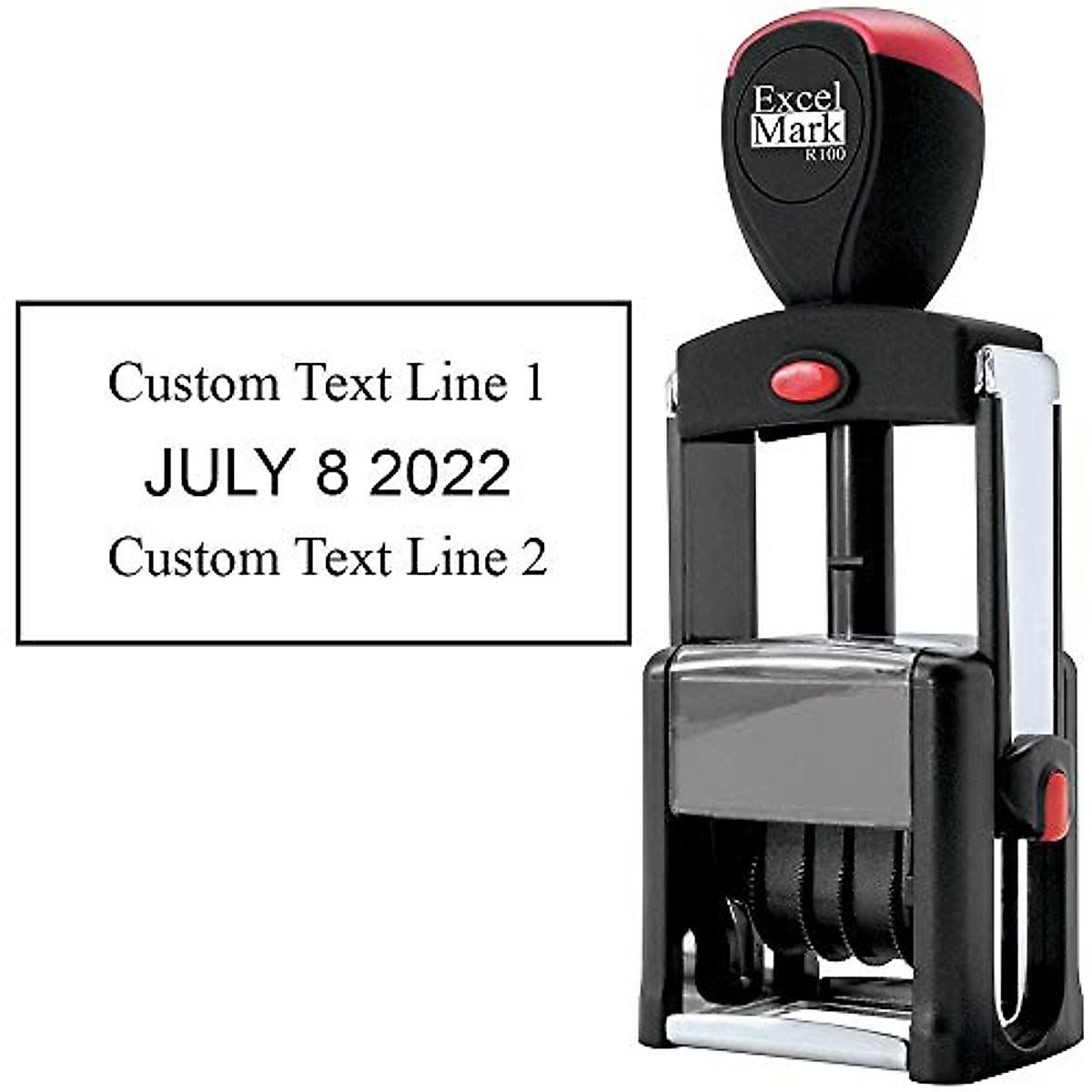 Date Stamp Self Inking Heavy Duty - ExcelMark (R100 Black Ink)