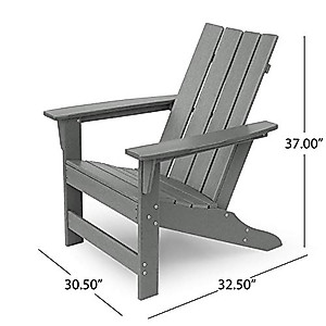 Christopher Knight Home Robert Outdoor Contemporary Adirondack Chair (Set of 2), Gray