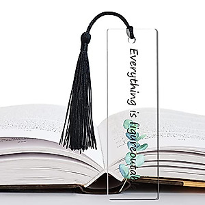 Everything is Figureoutable Plant Book Markers for Women Inspirational, Funny Bookmark, for Lover Owner Girl, Bookworm Friends Sister Female Gifts