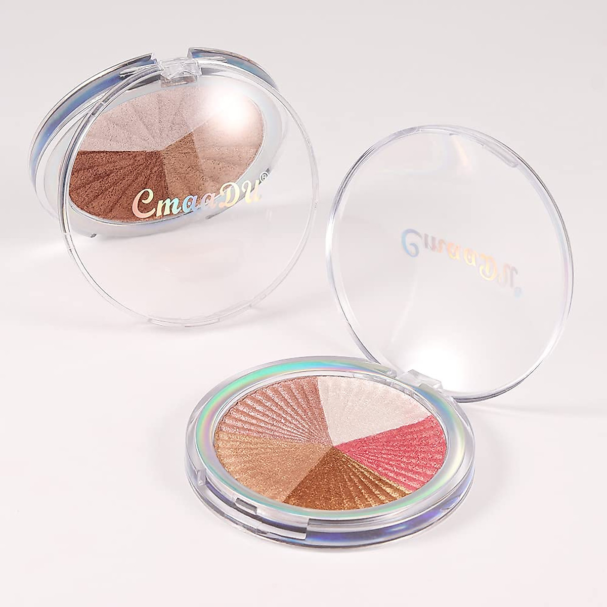 Highlighter Makeup, Highlight Powder Bronze, Bronzer Makeup Matte, iluminadores de maquillaje, Highlighter Palette White Shimmer Blush Bronzer Powder Palette Illuminators 5 Colors
