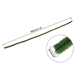 MECCANIXITY Pipe Cleaners Chenille Stems 30cm/12 Inch for DIY Art Creative Crafts Decorations, Grass Green Pack of 100
