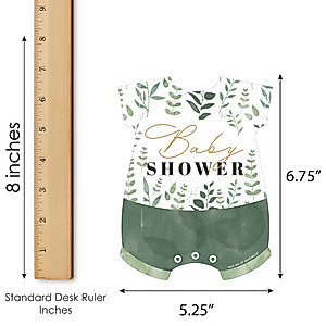 Big Dot of Happiness Boho Botanical Baby - Picture Bingo Cards and Markers - Baby Shower Games - Baby Bingo Games - Greenery Baby Shower Shaped Bingo Game - Set of 18