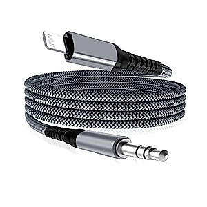 BASESAILOR Lightning to 3.5mm Aux Cord 4FT,Apple MFI Certified 1/8 Inch Headphone Jack Adapter,Auxiliary Audio Cable for iPhone 11 12 13 14 Mini Pro Max,7 8 Plus SE 3 2022,XR XS,X,Car Stereo,Speaker