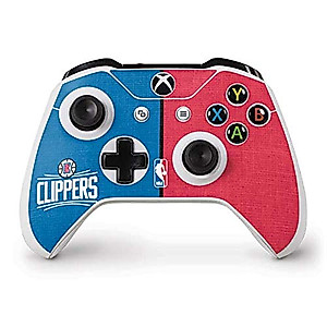 Skinit Decal Gaming Skin Compatible with Xbox One S Controller - Officially Licensed NBA LA Clippers Canvas Design