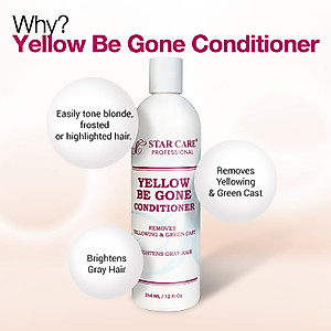 Star Care Yellow Be Gone Shampoo & Conditioner 12oz/354ml