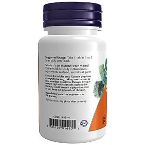 Now Foods Selenium, 100mcg, 100 Tabs