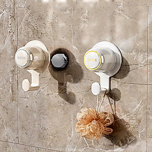 Wjwumha 3 Pieces Towel Hooks Hanging Heavy Duty Wall Mount Coat Hooks for Bathroom Shower Kitchen Keys Door Hook Self-Adhesive