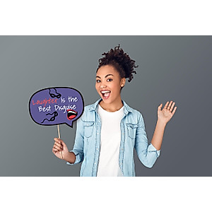 Murder Mystery Party Photo Booth Props - Top Secret Detective Spy-Themed Party Decorations - Funny Photography Supplies - Selfie Props with Sticks - 10pcs