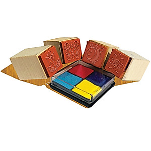 House of Marbles Garden Themed Wooden Stamp Set