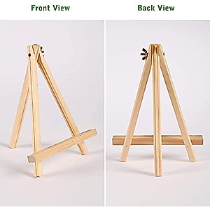 Jekkis 9 Inches Tabletop Easels for Painting Canvas Tall Wood Display Easels Set of 12, Art Craft Painting Easel Stand for Artist Adults Students