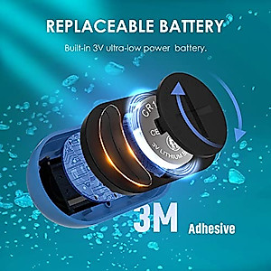 LED Fish Tank Thermometer, PAIZOO Digital Aquarium Thermometer with Touch Screen, Range of 32-211℉, Accuracy & Energy-Saving Stick-on Wireless Thermometer for Glass Containers, Turtle Tank, Aquariums