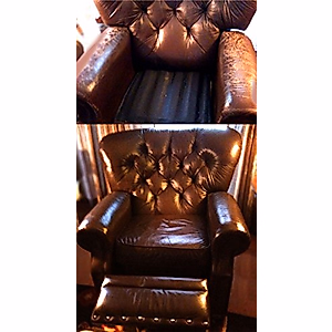 Leather Max Large 8 Ounce Jar Leather and Vinyl Repair Kit - Refinish Your Furniture, Jacket, Sofa or Car Seat, Super Easy Instructions, Restore Any Material, Bonded, Pleather, Genuine (Black)