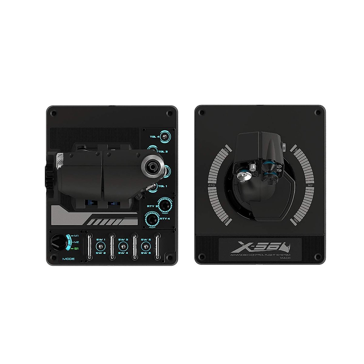 Logitech G X56 H.O.T.A.S Throttle and Joystick Flight Simulator Game Controller, 4 Spring Options, +189 Programmable Controls, RGB Lighting, 2x USB, PC - Black (Renewed)