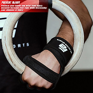 Fit Active Sports RX1 Weight Lifting Gloves for Workout, Gym Cross Training - Pull Ups, Kettlebells, Deadlifts, Weightlifting - Men & Women - More Grip, More Reps (Black, Small)