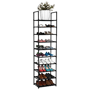 FIDUCIAL HOME 10 Tiers Shoe Rack 20-25 Pairs Sturdy Shoe Shelf