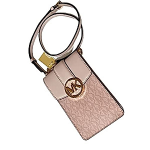 Michael Kors Carmen Small Logo Smartphone Crossbody Bag (Dake Powder Blush)