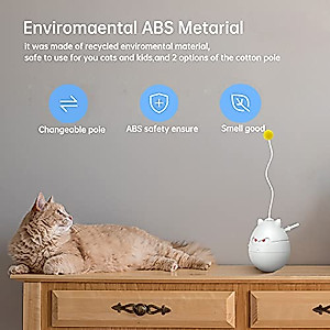 Automatic Ball Toy for Indoor Cats, Clearance Motion Activated Interactive Simulation Rotating Timing Ninja Toys …