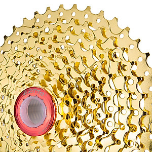 ZTTO MTB Cassette 10 Speed Mountain Bike Freewheel Gold 10S 11-36T/42T Bicycle Sprocket (Gold 11-42T)