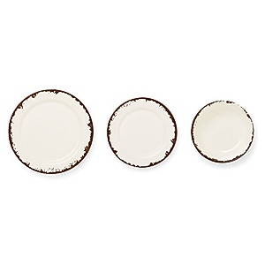 Fox Run Melamine Dinnerware Set, 12-Pieces, Multicolor