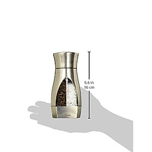 Trudeau - 716451 Trudeau Stainless Steel Manual 2-in-1 Salt and Pepper Mill, 7.5 inches, Silver