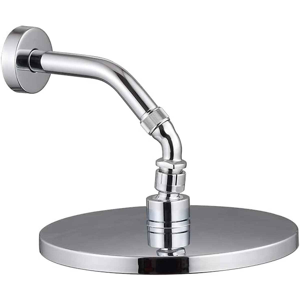 MOSELNY Shower Elbow Adapter for Shower Head,45°Angle Shower Head Extender Connector G1/2 Male to Female Shower Arm Extension for Wall-mounted Shower or Handheld Shower header Connector,Polish Chrome