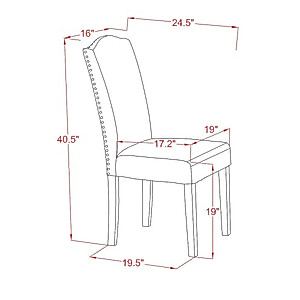 East West Furniture DMEN3-LWH-06 3 Piece Dining Set for Small Spaces Contains a Round Dining Room Table with Dropleaf and 2 Dark Shitake Linen Fabric Parson Chairs, 42x42 Inch, Linen White