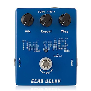 Caline Echo Delay Guitar Effects Pedal Time Space Bass Distortion True Bypass Blue CP-17