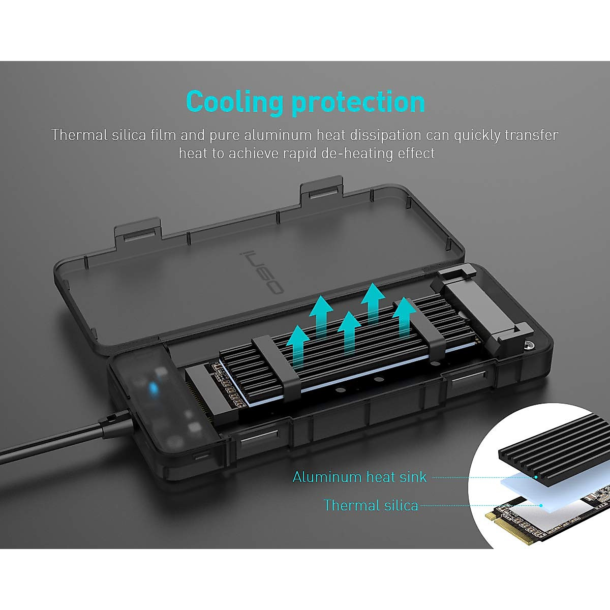 ineo M.2 NVMe (PCIe) SSD Tool-Free Enclosure to USB 3.2 Gen 2 Type C [C2575 M2 NVMe]