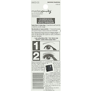 Maybelline New York Eye Studio Master Smoky Shadow Pencil, Smoking Charcoal, 0.018 Ounce