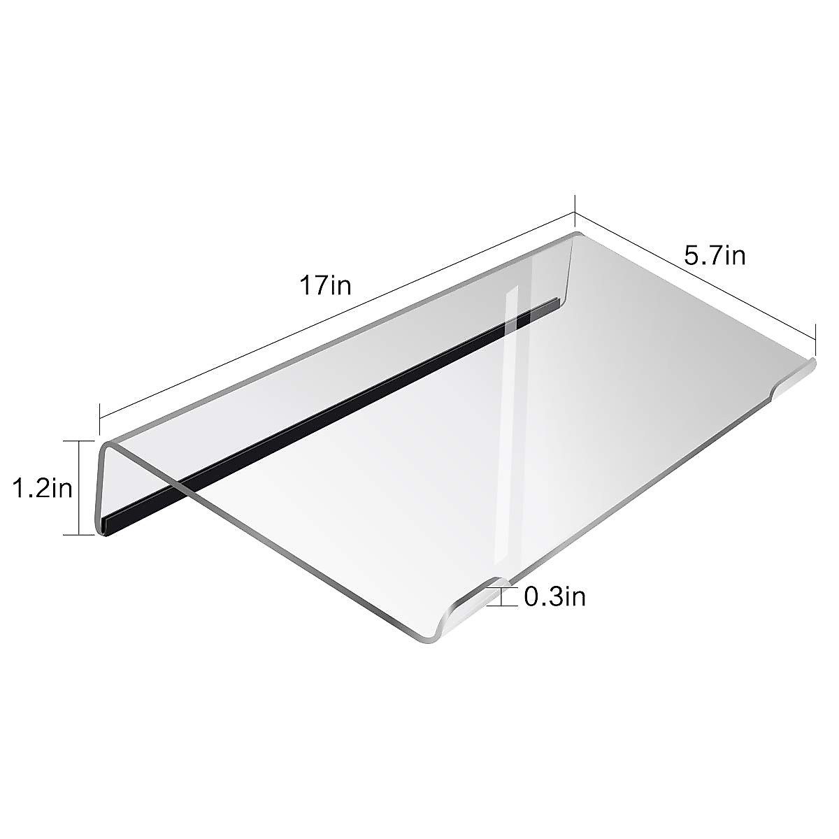 Refrze Computer Keyboard Stand PC Keyboard Stand,Titled Keyboard Stand,Clear Acrylic Keyboard Tray Holder for Easy Ergonomic Typing and Working at Home and Office Upgraded Version