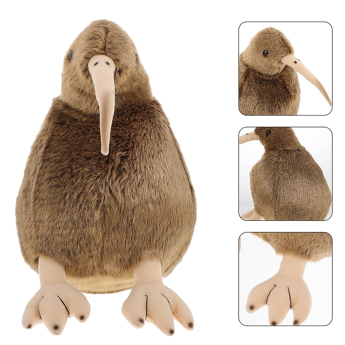 Kiwi Bird Stuffed Plush Toy: Kiwi Bird Plush Stuffed Doll Soft Furry Stuffed Animal Toys for Pets Dogs Puppy 12cm