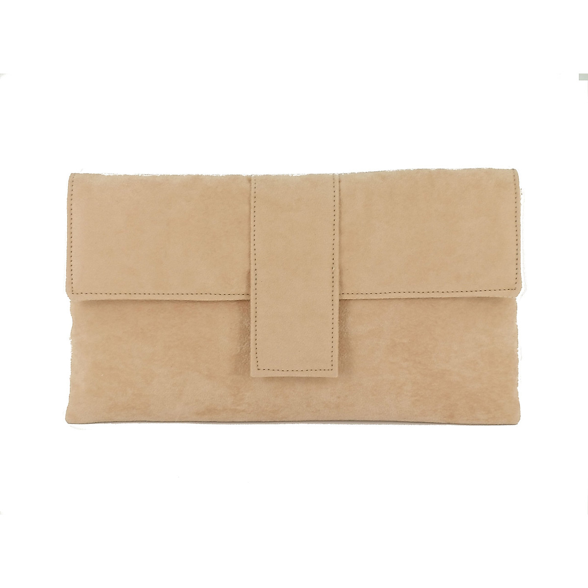 LONI Womens Elegant Faux Suede Clutch Bag/Shoulder Bag Occasion Wedding Party Prom Bag