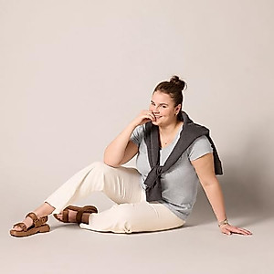 Amazon Essentials Women's Slim-Fit Cap-Sleeve Scoop Neck T-Shirt, Pack of 2, Charcoal Heather/Light Grey Heather, Small