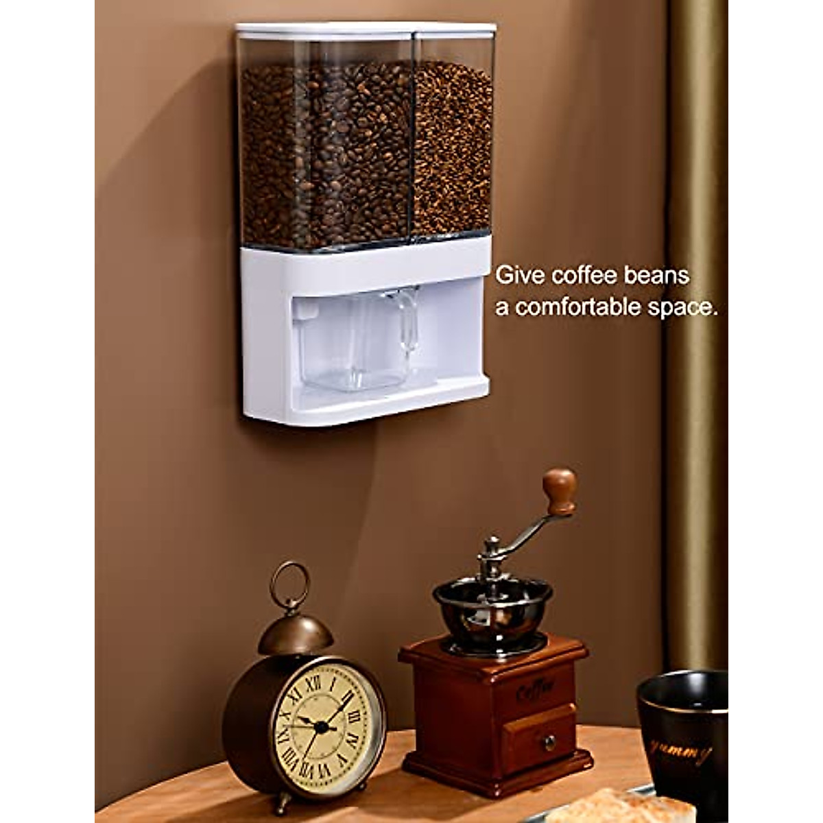 Rice Dispenser,Cereal Dispenser,Dry Food Dispenser, Rice Storage Container,Laundry room storage,Capacity Of 0.79 Gal, Suitable For Rice, Red Rice, Black Rice, Beans, Washing Powder And Dog And Cat Food