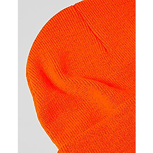 Carhartt Men's Knit Cuffed Beanie, Bright Orange, One Size