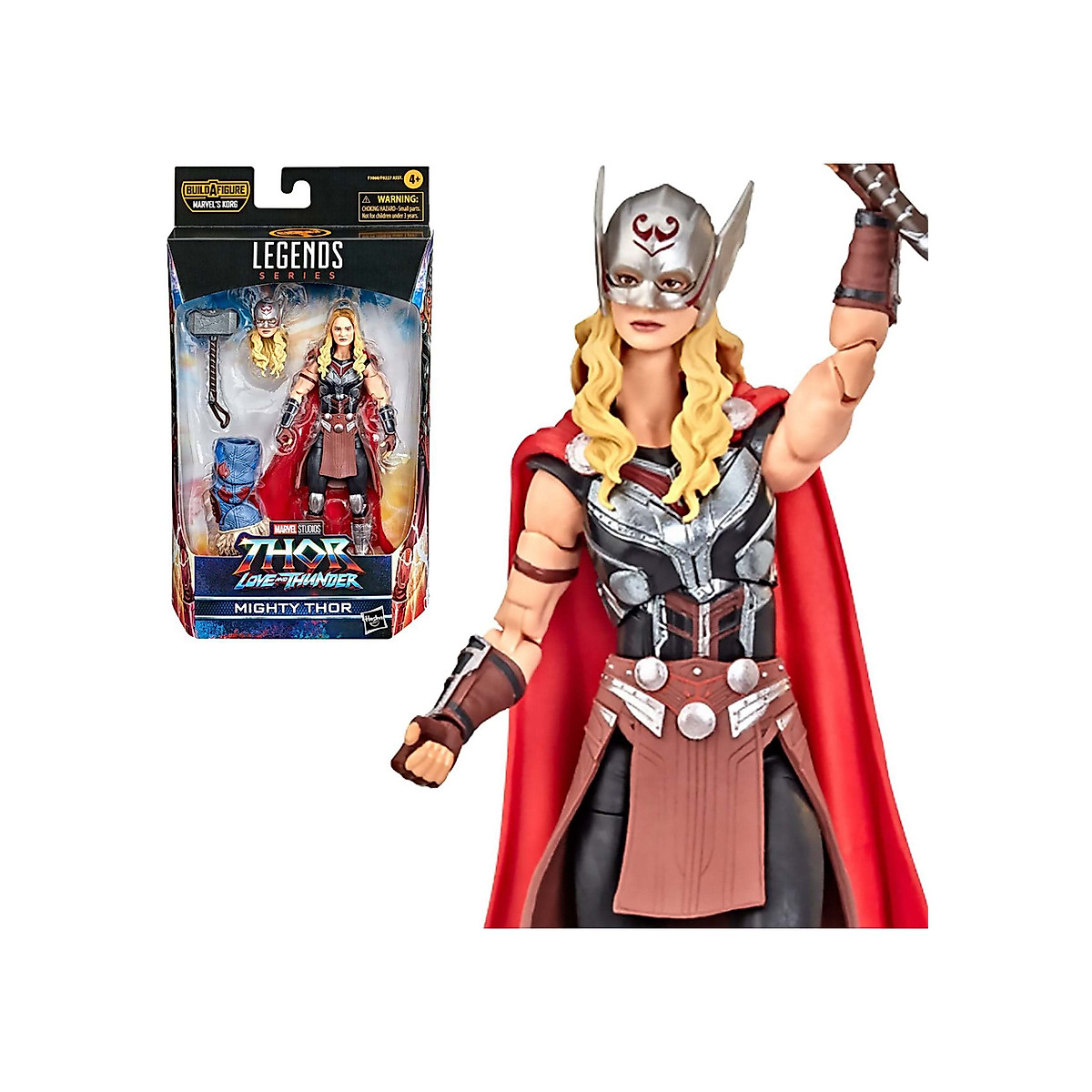 Marvel Legends Series Thor: Love and Thunder Mighty Thor Action Figure 6-inch Collectible Toy, 4 Accessories, 1 Build-A-Figure Part