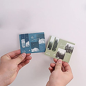 2pcs Magnet Bookmark, Forest Landscape Stationery Page Label Page Holder, Misty Fantasy Series Reading Book Mark Paper Clip(04)