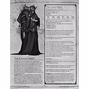 Dungeon Craft Unpainted Miniatures, Compatible with DND, RPG, Tabletop Games, Roleplaying Figures for Your Next Dungeons & Dragons Quest, Mini Gaming Action Figures (The Candle Priest)