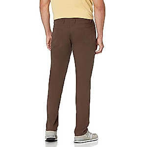 Amazon Essentials Men's Chinos, Athletic Fit, Work Pants, 5-Pocket, Comfort Stretch, Brown, 33W x 30L