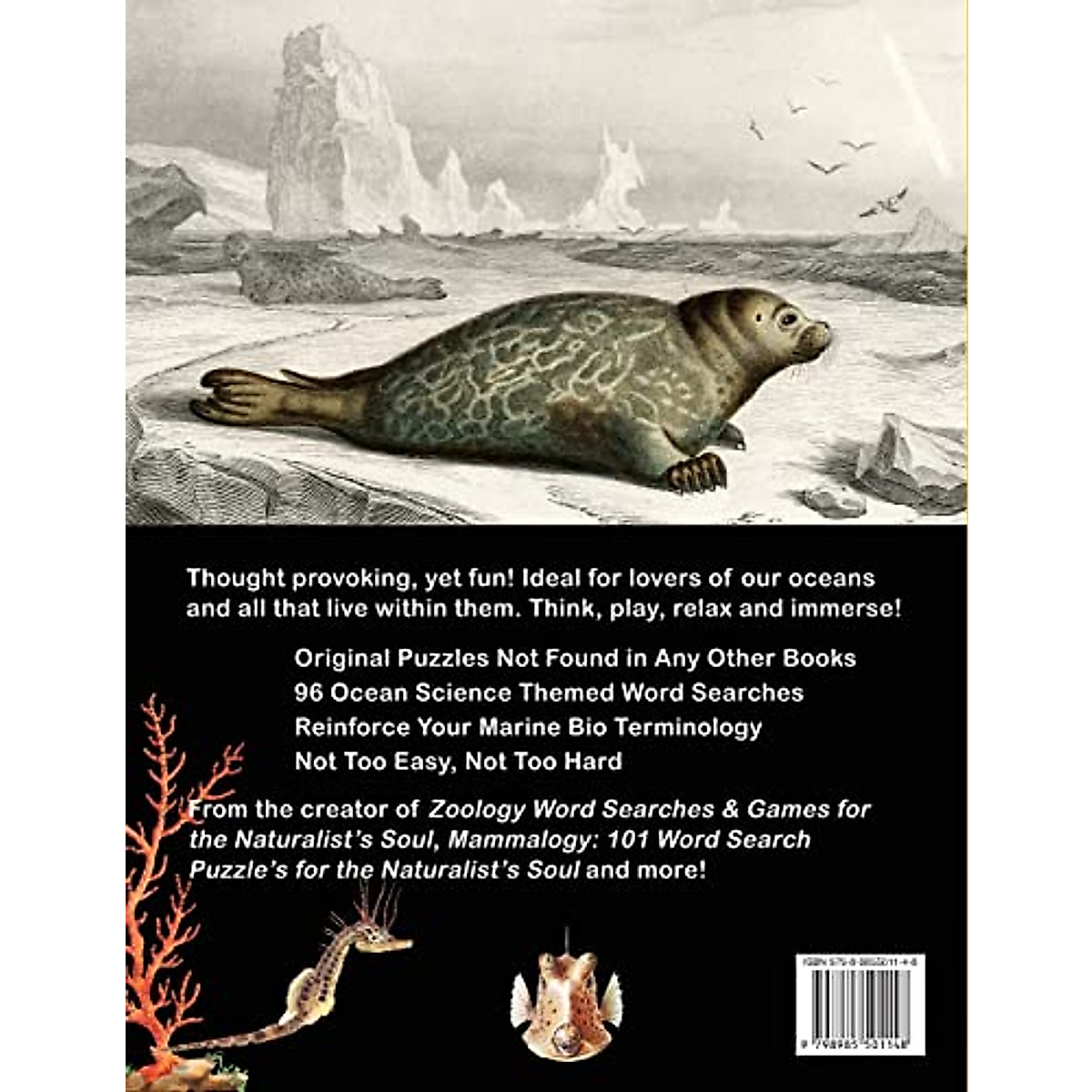 Marine Biology: 96 Word Search Puzzles for the Ocean Lover’s Soul. Fun and Thought Provoking Word Searches for Nature and Animal Addicts. (The Life Science Word Game Collection)