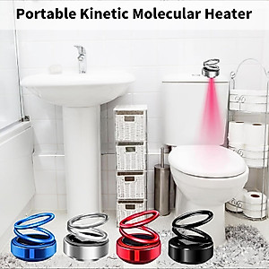 ACHVAC Portable Kinetic Molecular Heater - Mini Portable Kinetic Heater,Kinetic Molecular Heater, Solar Powered Heater, Kinetic Heater For Car (2PCS) (Red+Blue)