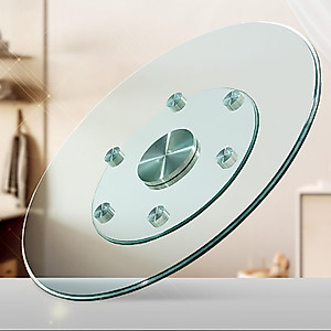 LWQFHI Lazy Susan Turntable Glass Lazy 80cm Lazy Susan Round Turntable On Table, Clear Tempered Glass Rotating Serving Tray for Dining Table 80cm
