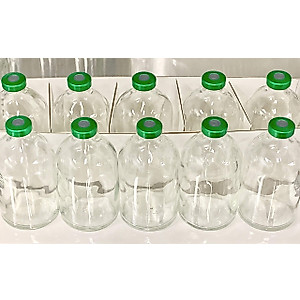 100ml Sterile Clear Injection Vial 5 Pack with Metallic Green Aluminum Seals