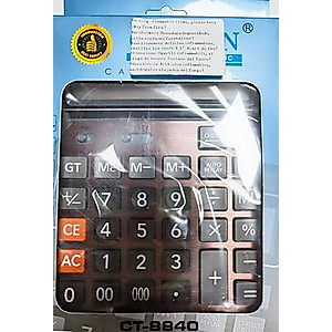Meichoon Solar Battery Calculator Dual Power Large Standard Function Desktop Business Calculator with 14 Digit Large LCD Display Convenient for Office & Home KA06 Red