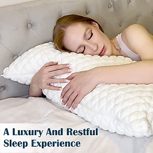 LOFE Side Sleeper Pillows for Adults - Adjustable 3 Compartments of Side Sleeper Pillow, Curved Side Sleeper Neck Pillow, CertiPUR-US Supportive Pillow for Side Sleepers, Queen Size Bed Pillows