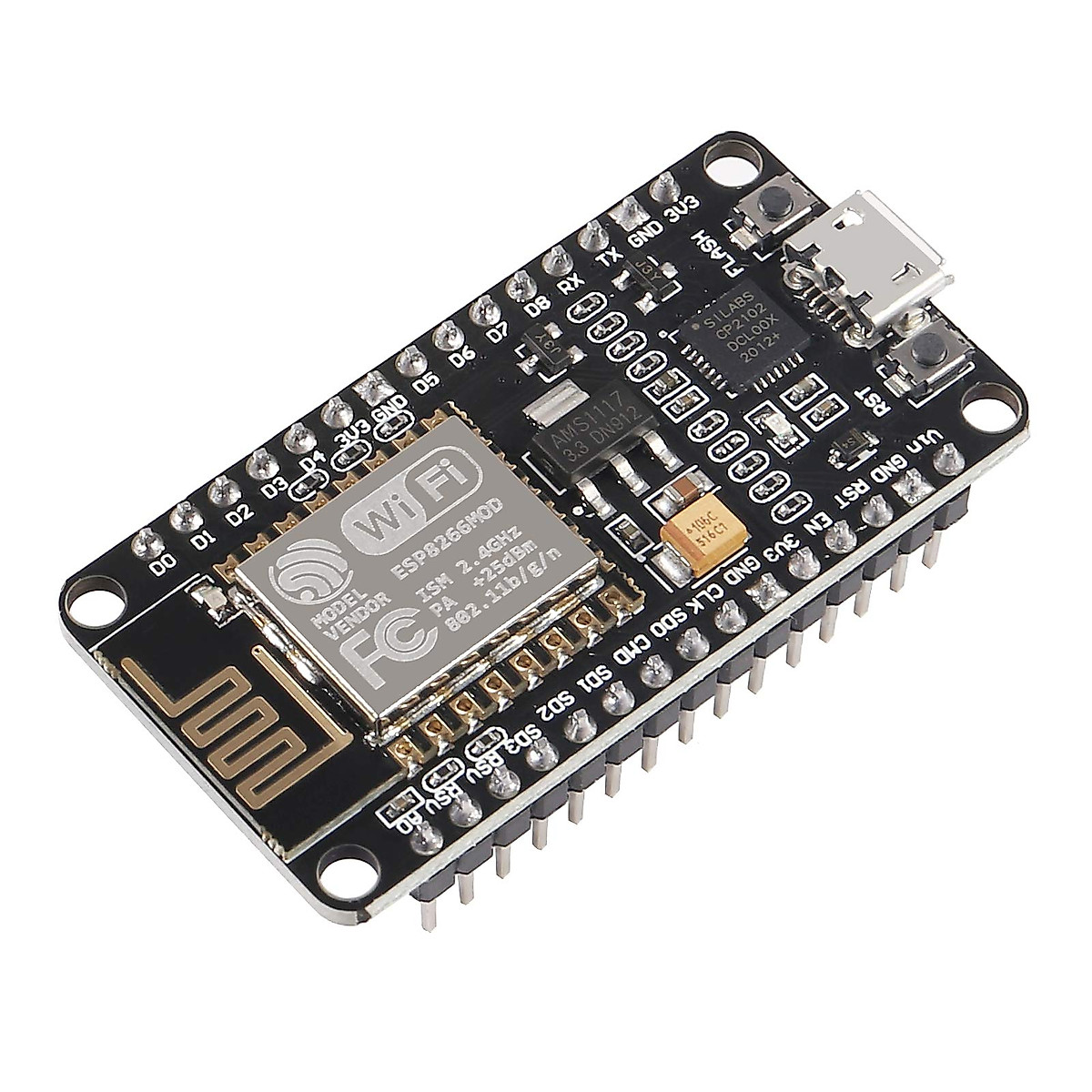 AITRIP 5 PCS ESP8266 NodeMCU CP2102 ESP-12E Internet WiFi Development Board Open Source Serial Wireless Module Works Great Compatible with Arduino IDE/Micropython (5PCS)